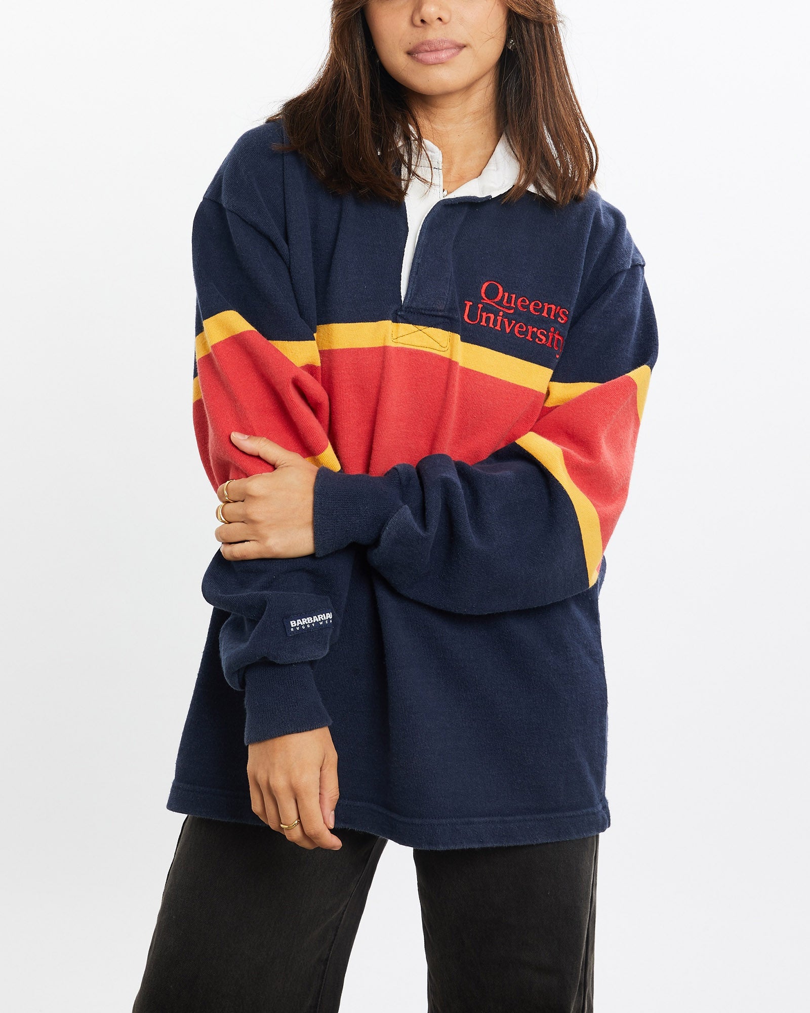 Vintage 90s Queens University Rugby Shirt XS - The Real Deal