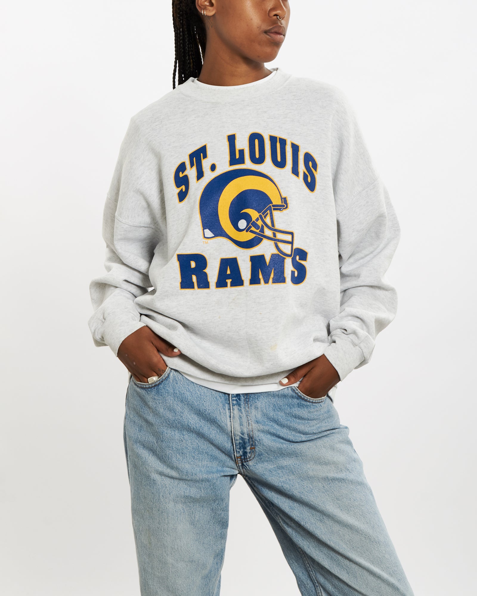 Vintage 90s NFL St. Louis Rams Sweatshirt M – The Real Deal
