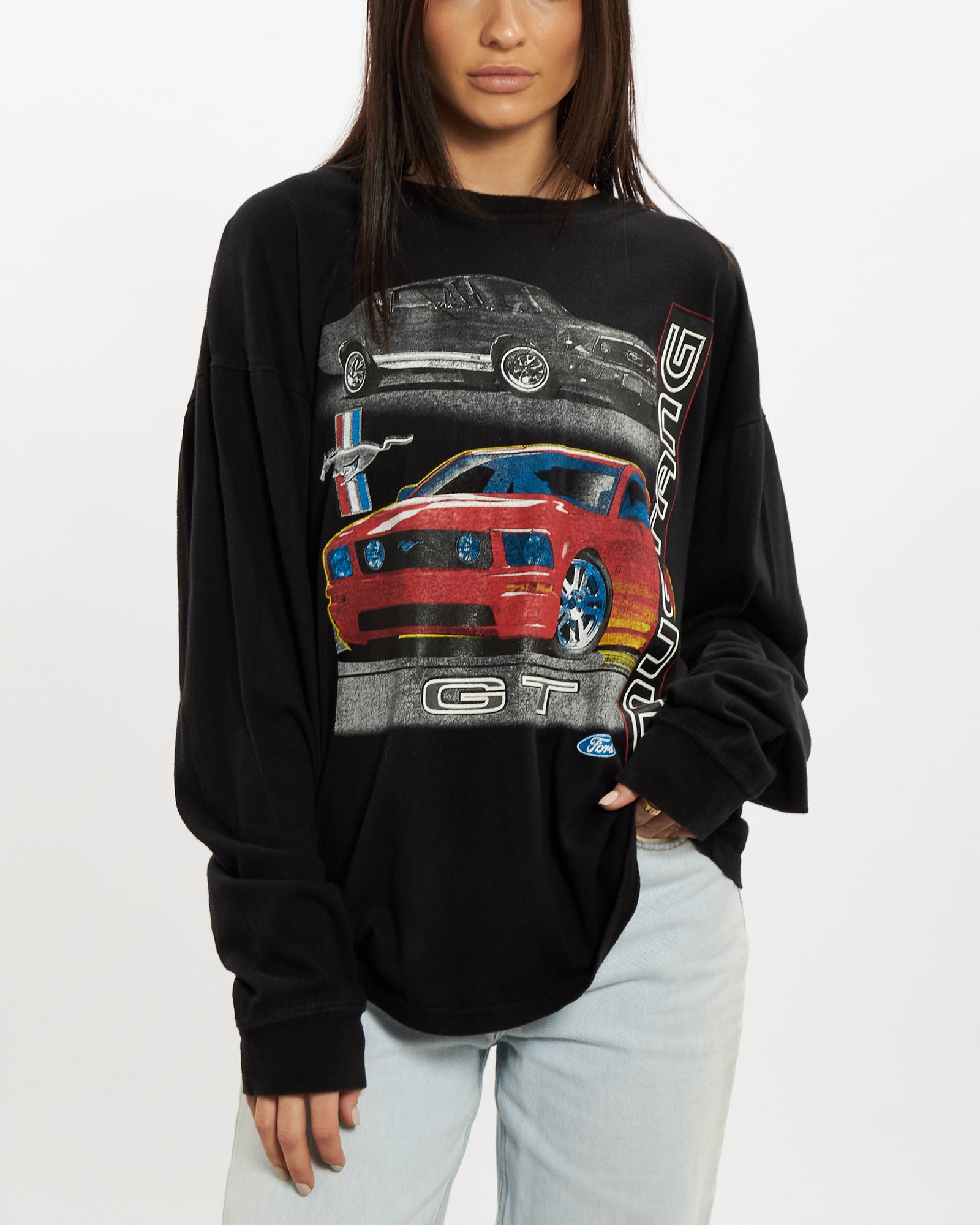 Vintage Ford Mustang Long Sleeve Tee S
