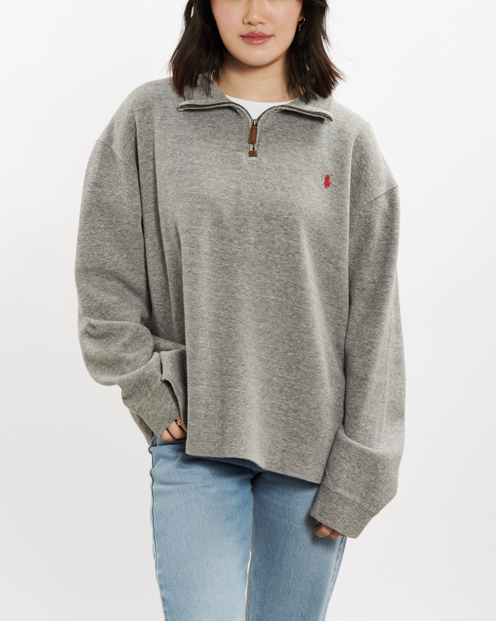 Vintage Polo Ralph Lauren Quarter Zip Sweater S – The Real Deal